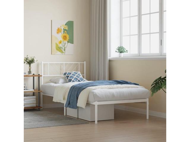 Click here for vidaXL Twin XL Metal Bed Frame with Headboard and... prices