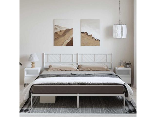 Click here for vidaXL King Metal Bed Frame with Headboard and Sta... prices