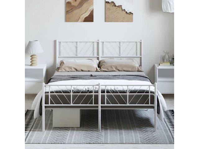 Click here for vidaXL Full Metal Bed Frame with Headboard and Foo... prices