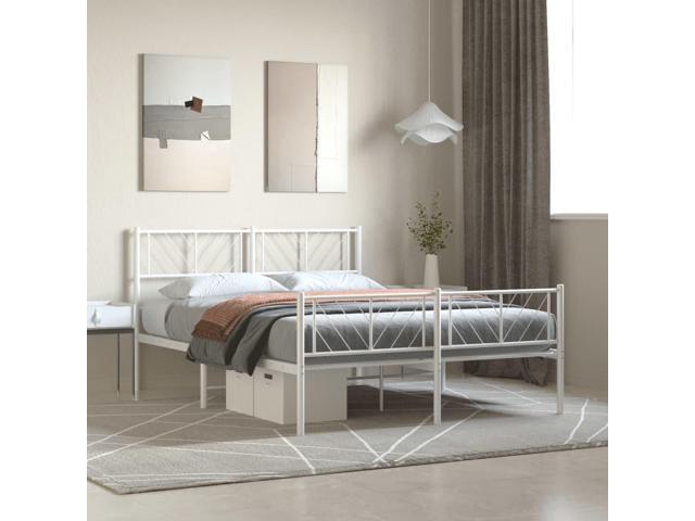 Click here for vidaXL Queen Metal Bed Frame with Headboard and Fo... prices