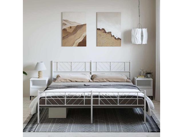 Click here for vidaXL King Metal Bed Frame with Headboard and Foo... prices
