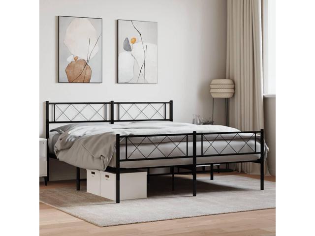 Click here for vidaXL 12 Metal Full Bed Frames with Headboard and... prices