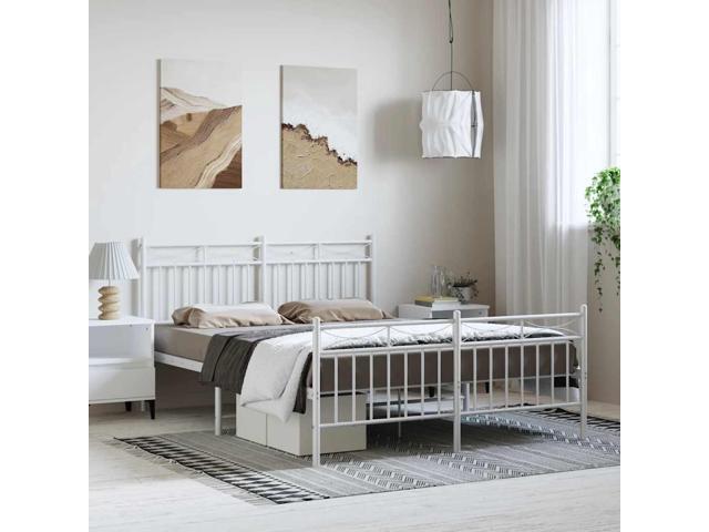 Click here for vidaXL 11 Metal Full Bed Frames with Headboard and... prices