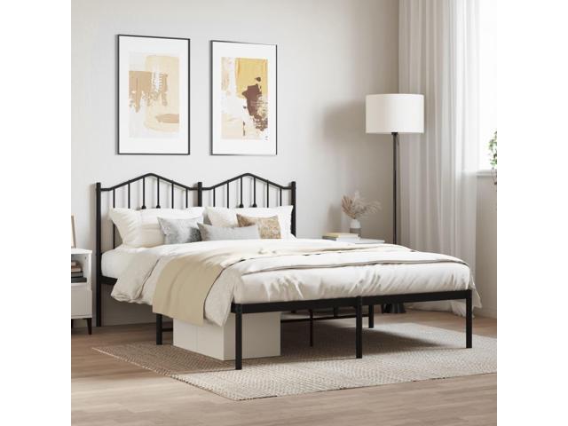 Click here for vidaXL Queen Metal Bed Frame with Headboard and St... prices
