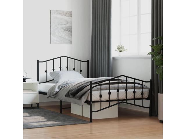 Click here for vidaXL Twin XL Metal Bed Frame with Headboard and... prices