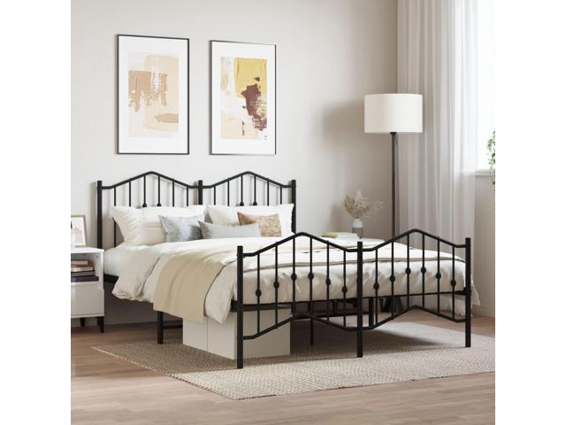 Click here for vidaXL Full Metal Bed Frame with Headboard and Foo... prices