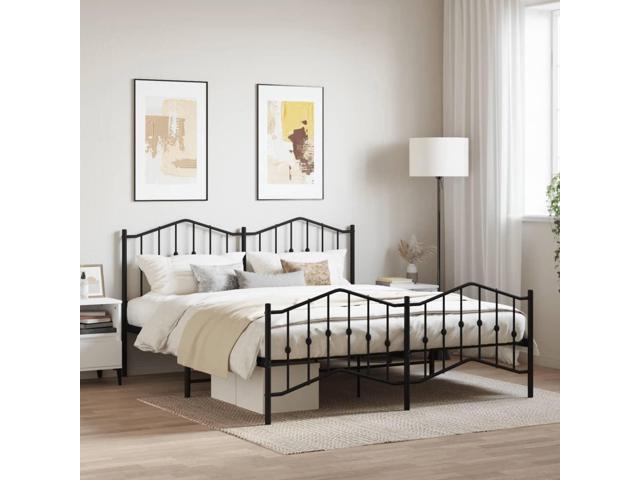 Click here for vidaXL Califonia King Metal Bed Frame with Headboa... prices