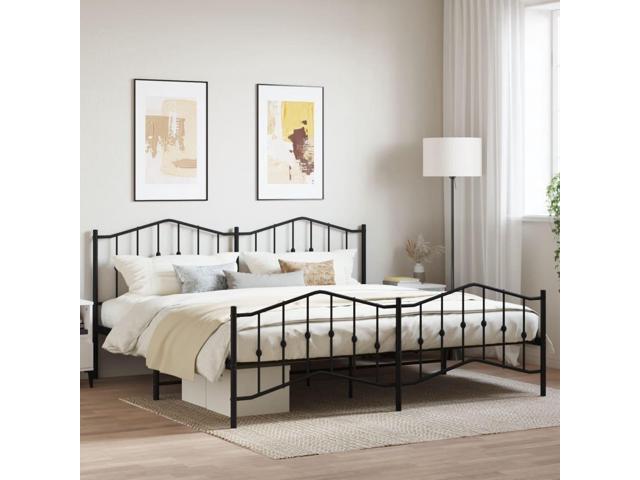 Click here for vidaXL King Metal Bed Frame with Headboard and Foo... prices