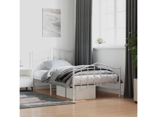 Click here for vidaXL Twin Metal Bed Frame with Headboard and Foo... prices