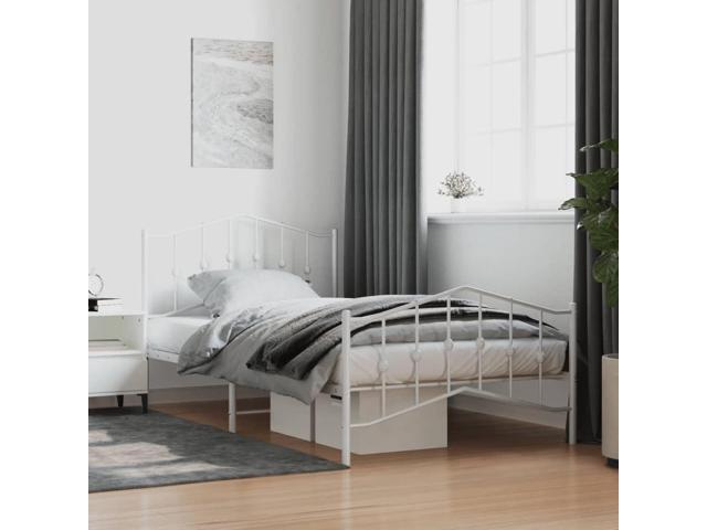 Click here for vidaXL Twin XL Metal Bed Frame with Headboard and... prices
