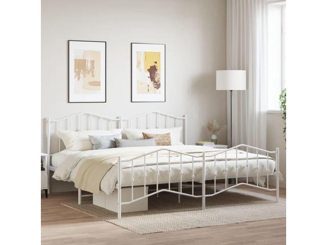 Click here for vidaXL King Metal Bed Frame with Headboard and Foo... prices