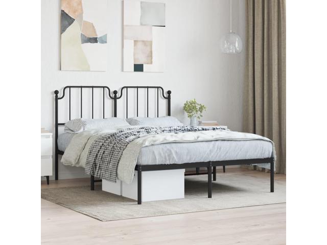 Click here for vidaXL Full Metal Bed Frame with Headboard and Sta... prices