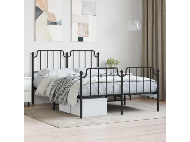Click here for vidaXL Queen Metal Bed Frame with Headboard and Fo... prices