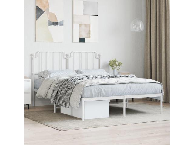 Click here for vidaXL Full Metal Bed Frame with Headboard and Sta... prices