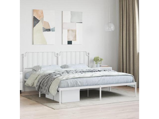 Click here for vidaXL King Metal Bed Frame with Headboard and Sta... prices