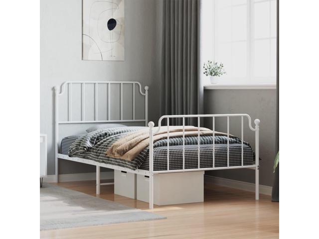 Click here for vidaXL Twin XL Metal Bed Frame with Headboard and... prices