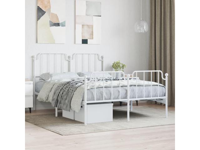 Click here for vidaXL Queen Metal Bed Frame with Headboard and Fo... prices