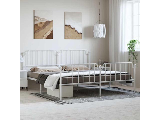 Click here for vidaXL Califonia King Metal Bed Frame with Headboa... prices