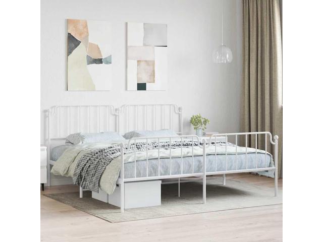 Click here for vidaXL King Metal Bed Frame with Headboard and Foo... prices