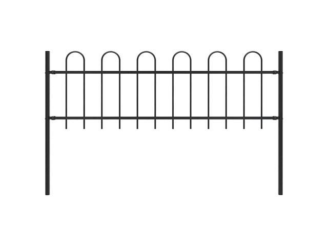 Click here for vidaXL Garden Fence with Hoop Top Steel 71.3 x 23.... prices