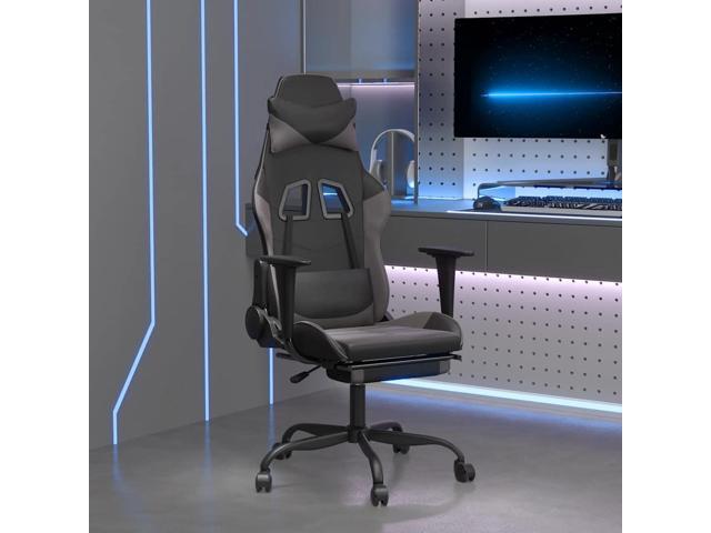 Click here for vidaXL Massage Gaming Chair with Footrest Black &... prices