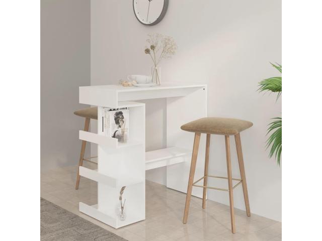 Click here for vidaXL Bar Table Dining Room Table with Storage Ra... prices