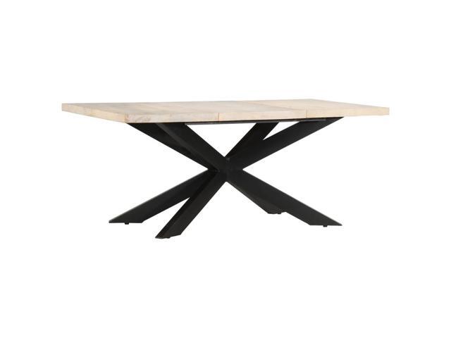 Click here for vidaXL Solid Bleached Mango Wood Dining Table Wood... prices