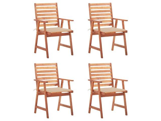 Click here for vidaXL Patio Dining Chairs 4 Pcs Outdoor Chair wit... prices