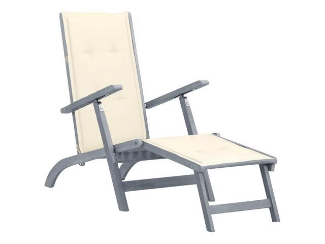 Click here for vidaXL Deckchair Lounge Chair with Footrest and Cu... prices