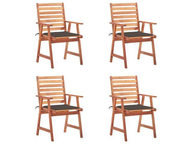 Click here for vidaXL Patio Dining Chairs 4 Pcs Outdoor Chair wit... prices