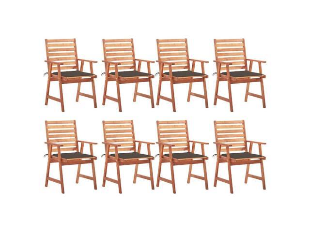 Click here for vidaXL Patio Dining Chairs 8 Pcs Outdoor Chair wit... prices