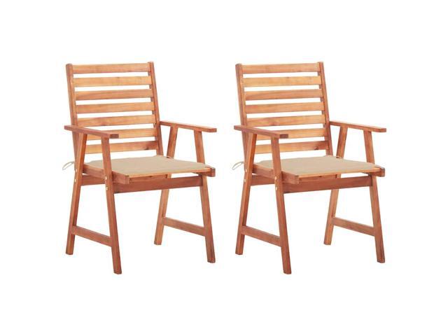Click here for vidaXL Patio Dining Chairs 2 Pcs Outdoor Chair wit... prices
