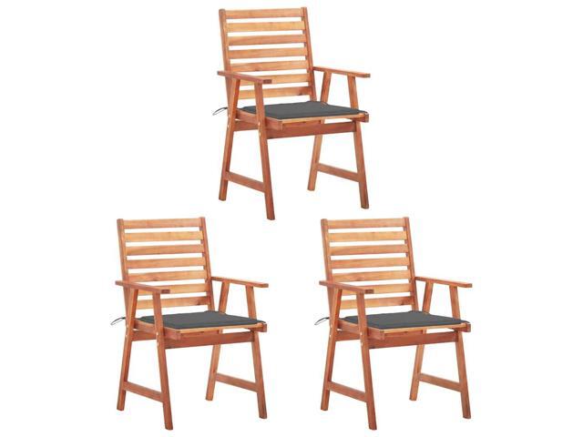 Click here for vidaXL Patio Dining Chairs 3 Pcs Outdoor Chair wit... prices