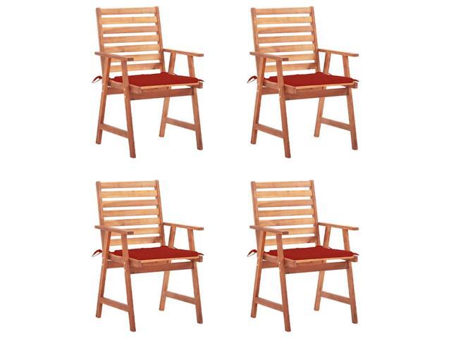 Click here for vidaXL Patio Dining Chairs 4 Pcs Outdoor Chair wit... prices