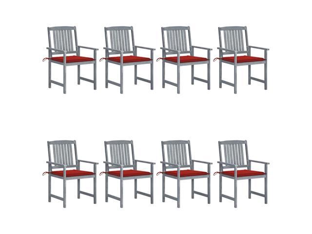 Click here for vidaXL 8x Solid Acacia Wood Patio Chairs with Cush... prices