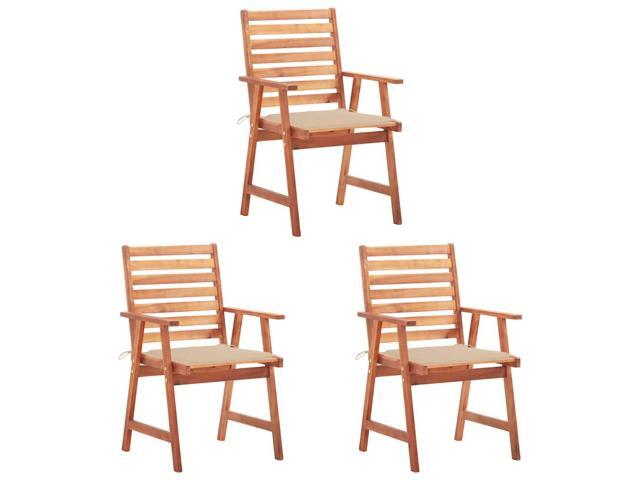 Click here for vidaXL Patio Dining Chairs 3 Pcs Outdoor Chair wit... prices