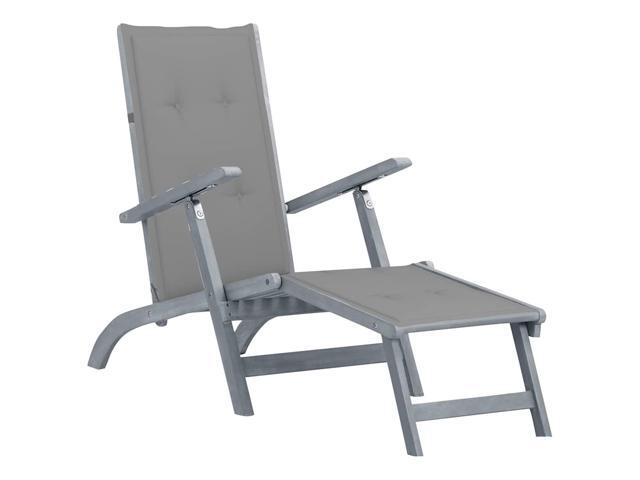 Click here for vidaXL Deckchair Lounge Chair with Footrest and Cu... prices