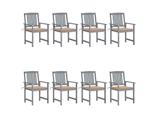 Click here for vidaXL 8x Solid Acacia Wood Patio Chairs with Cush... prices