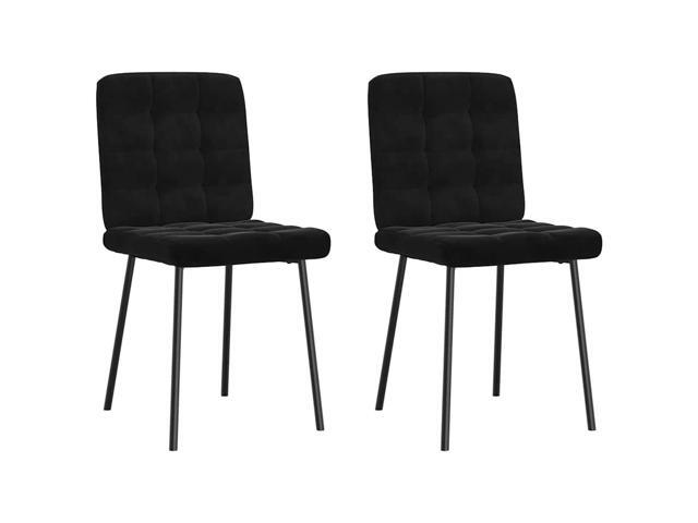 Click here for vidaXL Dining Chairs 2 pcs Black Velvet dinner cha... prices