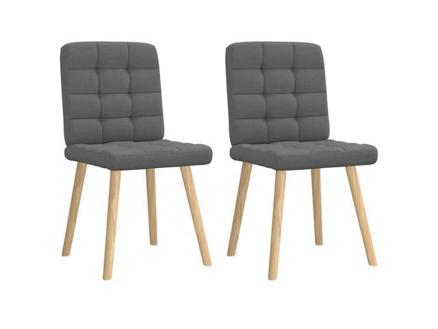 Click here for vidaXL Dining Chairs 2 pcs Dark Gray Fabric dinner... prices