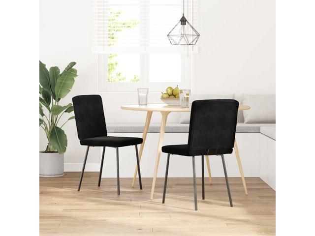 Click here for vidaXL Dining Chairs 2 pcs Black Velvet dinner cha... prices