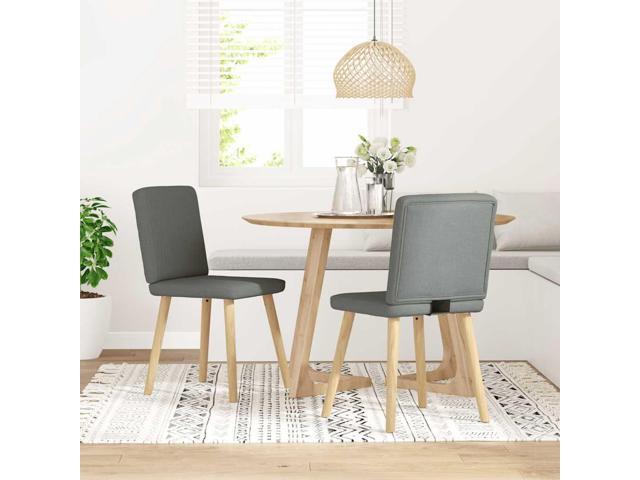 Click here for vidaXL Dining Chairs 2 pcs Dark Gray Fabric dinner... prices