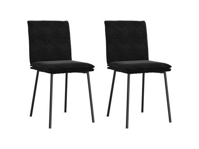 Click here for vidaXL Dining Chairs 2 pcs Black Velvet dinner cha... prices
