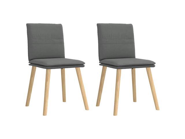 Click here for vidaXL Dining Chairs 2 pcs Dark Gray Fabric dinner... prices