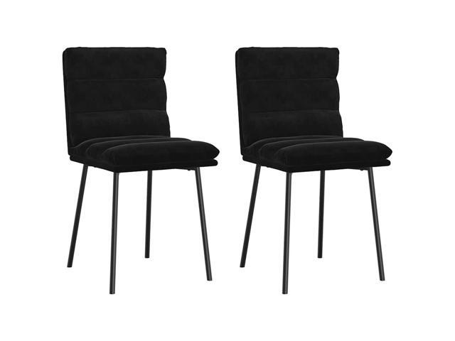 Click here for vidaXL Dining Chairs 2 pcs Black Velvet dinner cha... prices