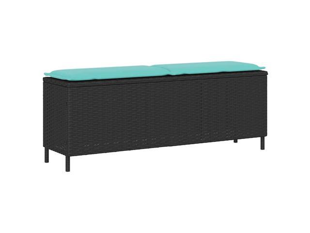 Click here for vidaXL Patio Bench with Cushion Black 43.3x11.8x15... prices