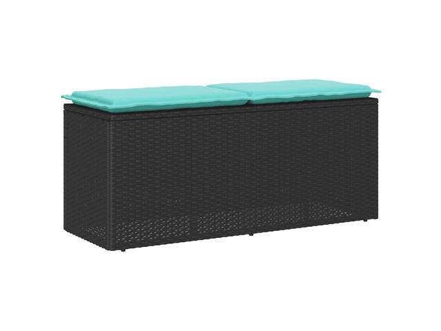 Click here for vidaXL Patio Bench with Cushion Black 43.3x15.7x17... prices