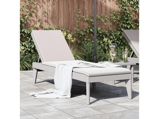 Click here for Sun Lounger Grey Polypropylene Standard Foldable S... prices