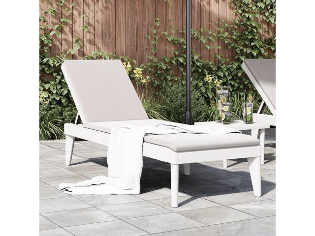 Click here for Sun Lounger White Polypropylene Medium Multi-Posit... prices