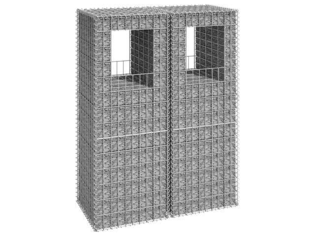 Click here for vidaXL 2x Gabion Basket Posts 55.1 Iron Outdoor Ga... prices
